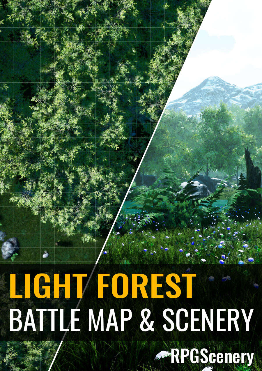 Light Forest Battlemaps & Scenery - RPGScenery | DriveThruRPG