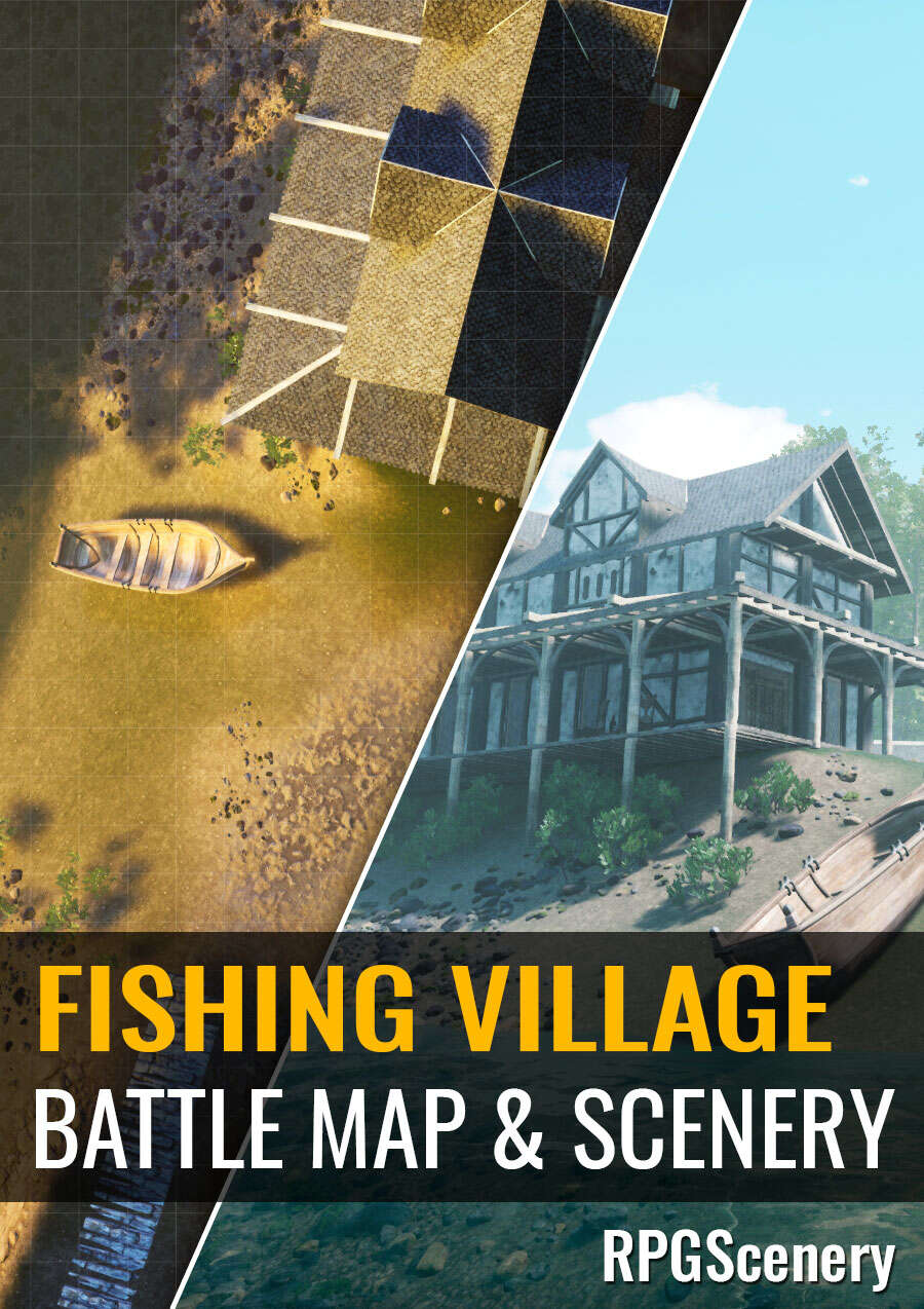 Fishing Village Battlemaps & Scenery - RPGScenery | DriveThruRPG