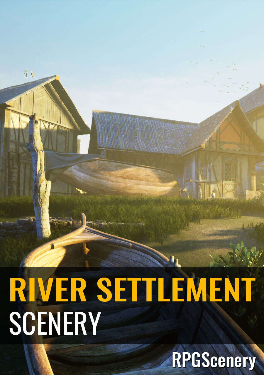 River Settlement Scenery - RPGScenery | DriveThruRPG