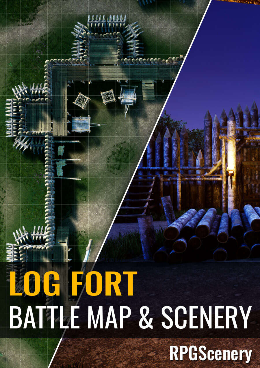Log Fort Battlemaps & Scenery - RPGScenery | DriveThruRPG