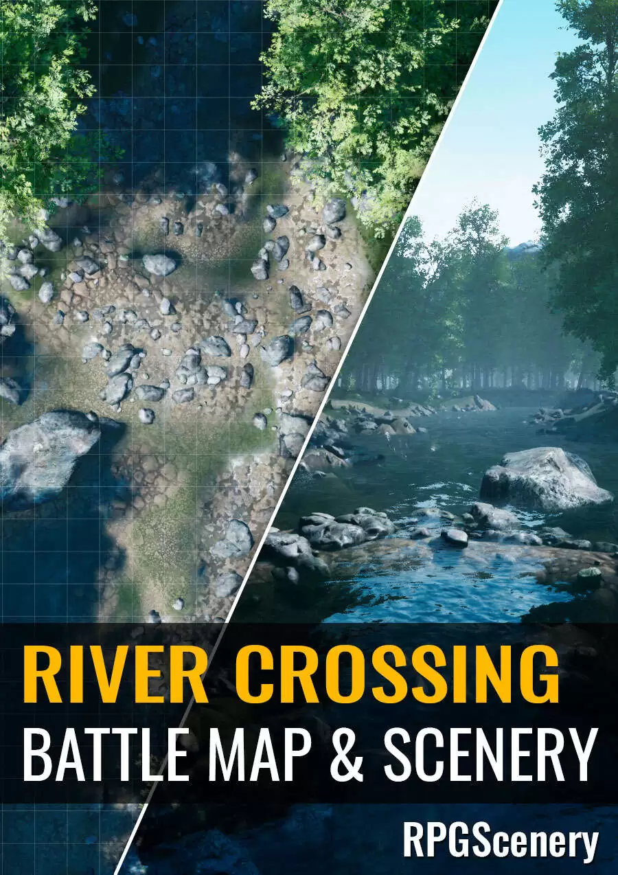 River Crossing Battlemaps & Scenery - RPGScenery | DriveThruRPG