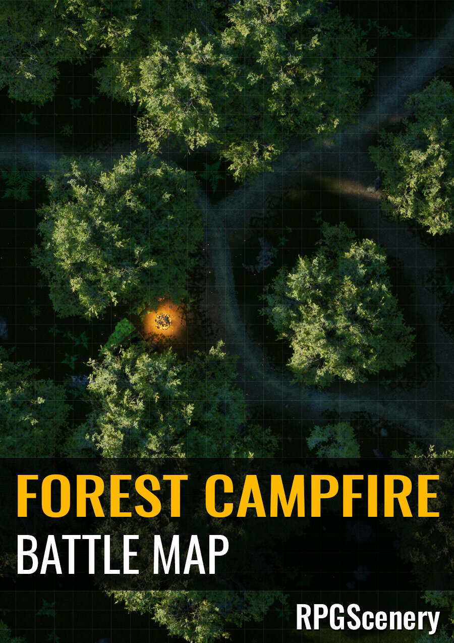 Forest Campfire Battlemaps - RPGScenery | DriveThruRPG