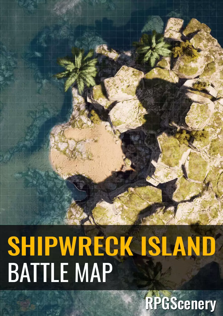 Shipwreck Island Battlemaps - RPGScenery | DriveThruRPG