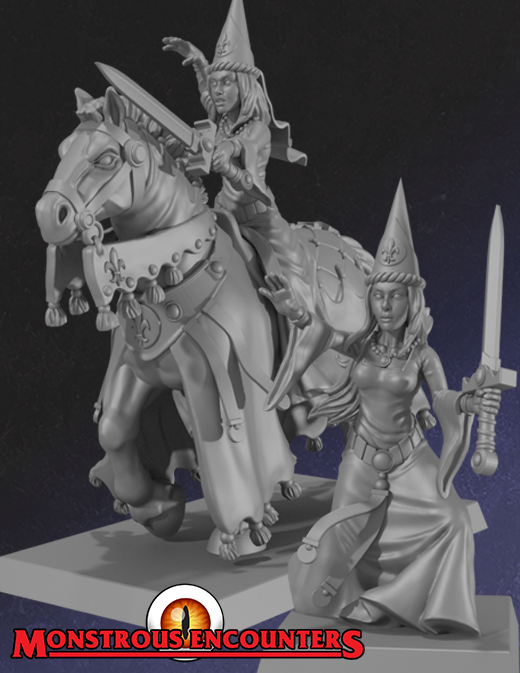 Breton Damsel set 1(STL) - Monstrous Encounters | DriveThruRPG