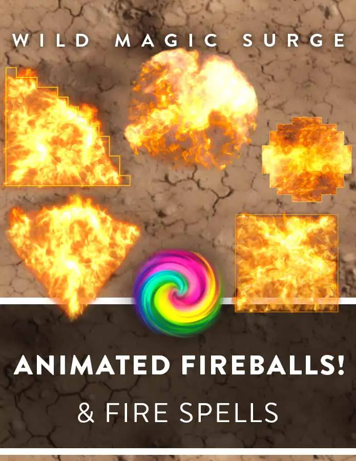 Animated Fireballs and Fire Spells - One - Wild Magic Surge | DriveThruRPG