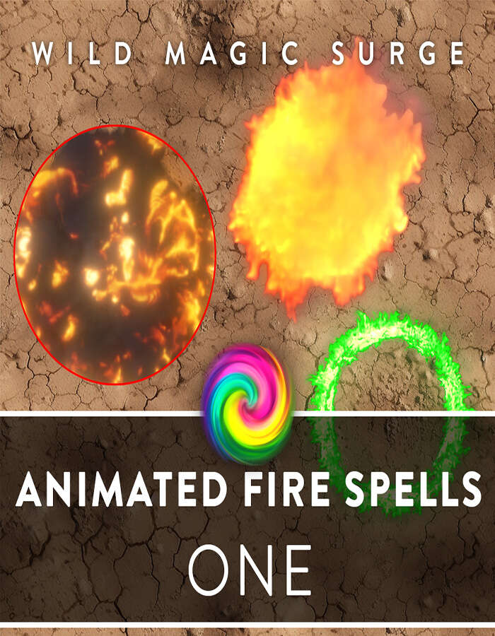 Animated VTT Fire Spells One - Wild Magic Surge | DriveThruRPG