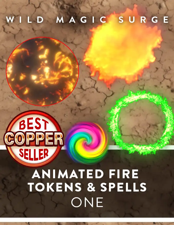 Animated VTT Fire Spells One - Wild Magic Surge | DriveThruRPG