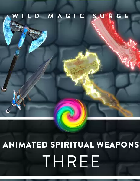 Animated Spiritual Weapons - Three - Wild Magic Surge | DriveThruRPG