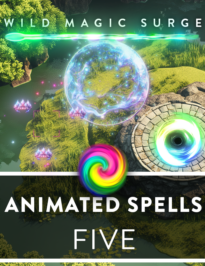 Animated VTT Spells Five - Wild Magic Surge | DriveThruRPG