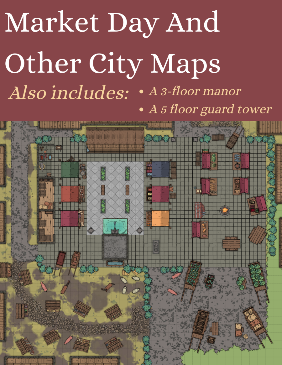 Market Day And Other City Maps - Seedling Games | DriveThruRPG