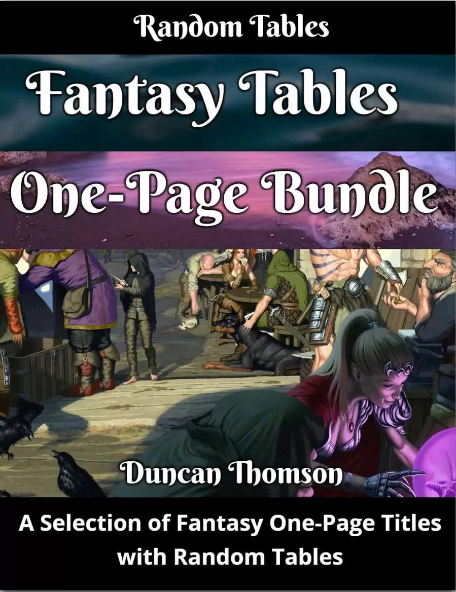 Fantasy Tables - One Page Bundle [BUNDLE] - Chaos Gen | DriveThruRPG