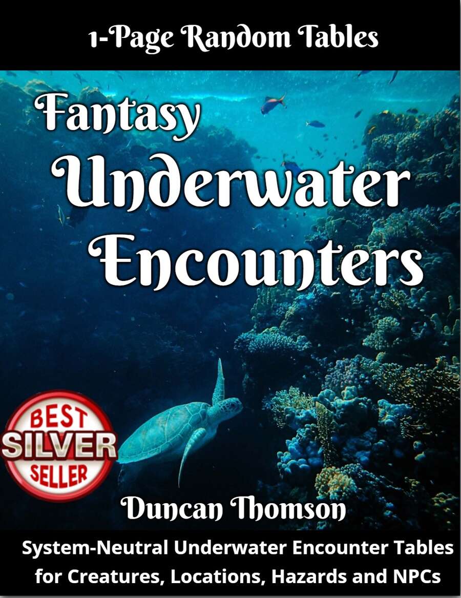 Underwater Encounters - Fantasy One Page Random Tables - Chaos Gen | 1 ...