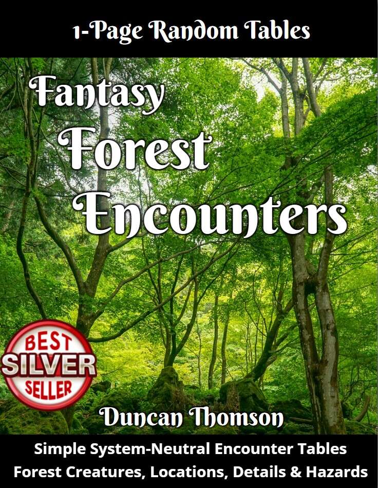 Forest Encounters - Fantasy One Page Random Tables - Chaos Gen | 1-Page ...