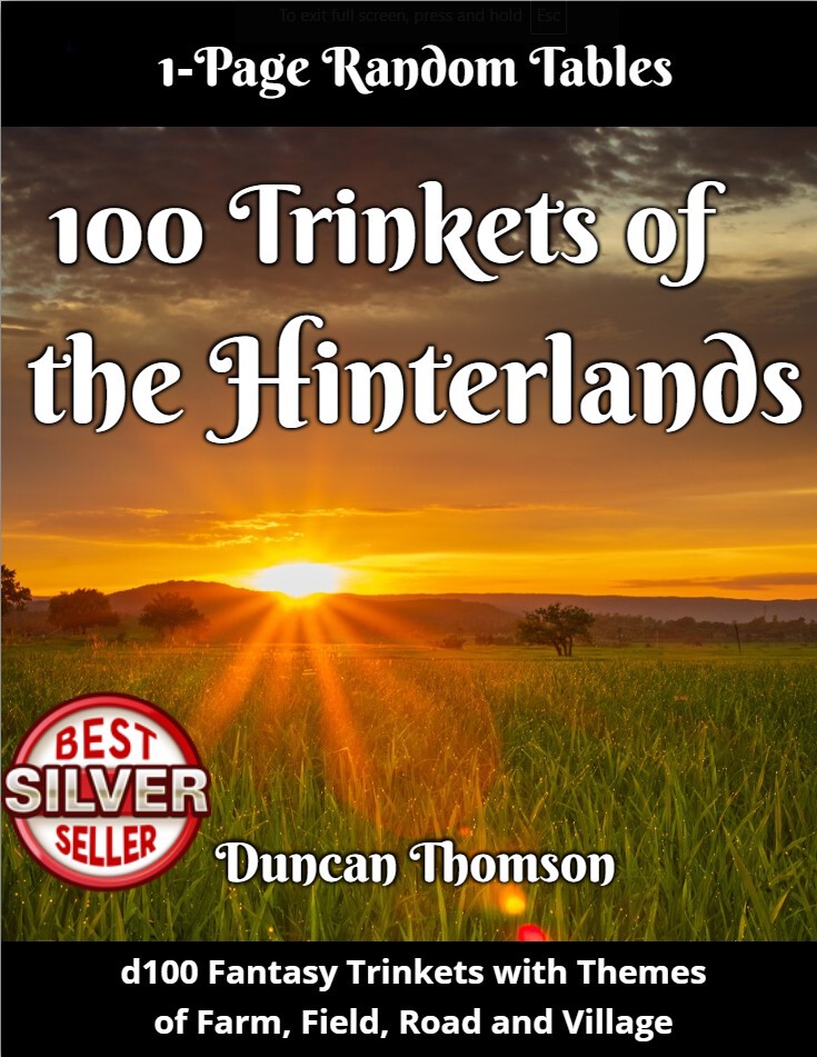 100 Trinkets of the Hinterlands - Fantasy Tables - Chaos Gen | 1-Page ...