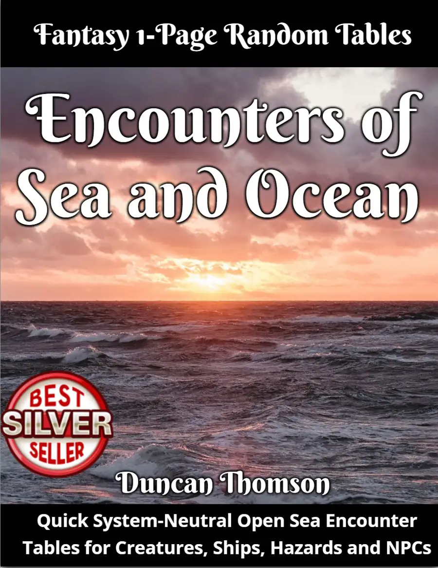 Sea and Ocean Encounters - Fantasy One Page Random Tables - Chaos Gen ...