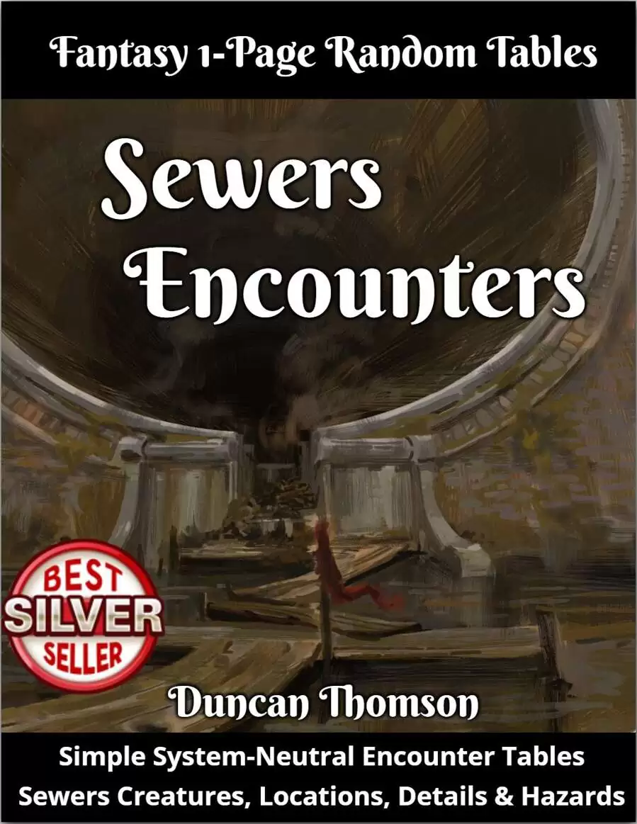 Sewers Encounters - Fantasy One Page Random Tables - Chaos Gen | 1-Page ...