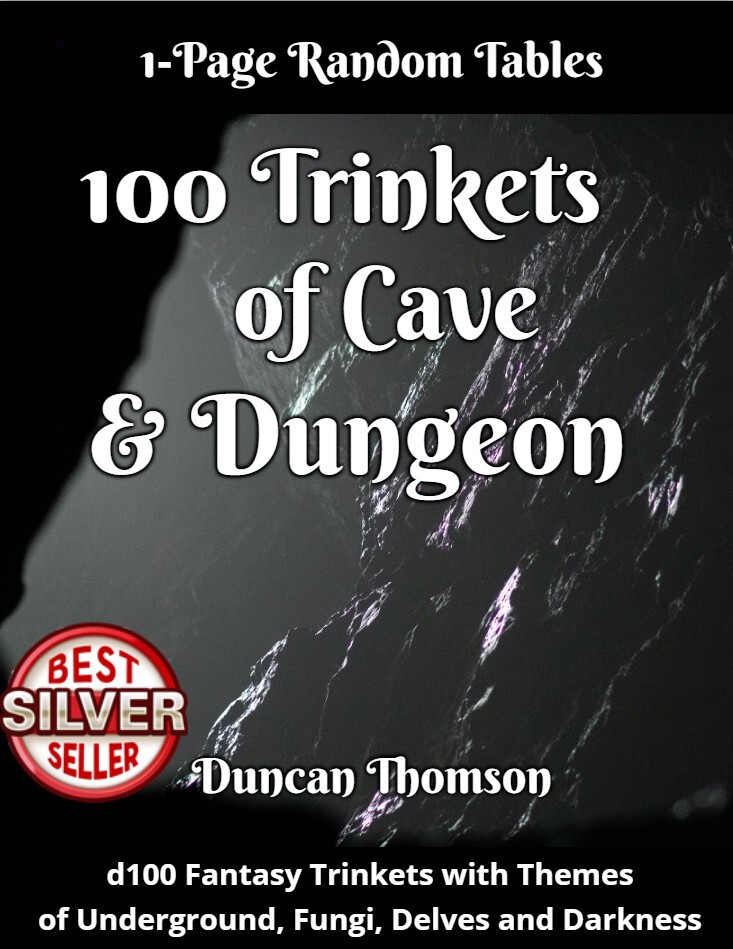 100 Trinkets of Cave and Dungeon - Fantasy Tables - Chaos Gen | 1-Page ...