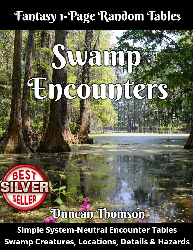 Swamp Encounters - Fantasy One Page Random Tables - Chaos Gen | 1-Page ...