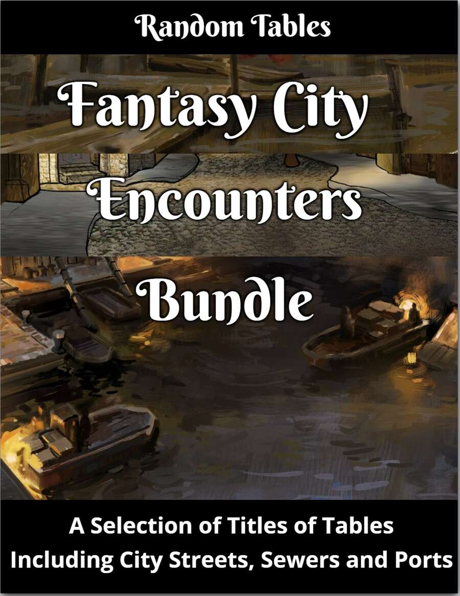Fantasy City Encounters Bundle [BUNDLE] - Chaos Gen | Fantasy City Tables | DriveThruRPG