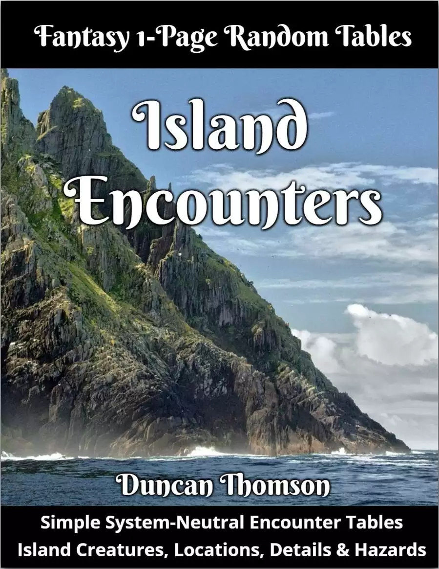 Island Encounters - Fantasy One Page Random Tables - Chaos Gen | 1-Page ...