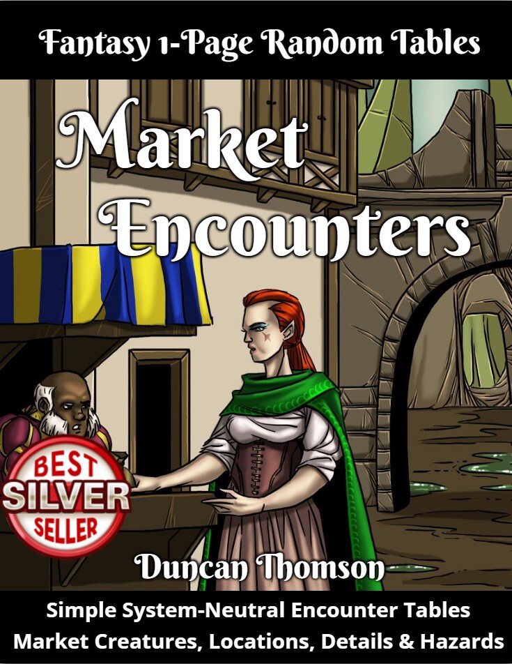 Market Encounters - Fantasy One Page Random Tables - Chaos Gen | 1-Page ...