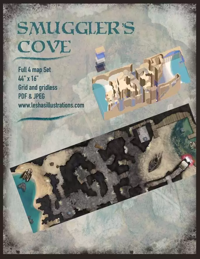 Smugglers Cove Battle Map Four map set - Lesha’s Illustrations ...