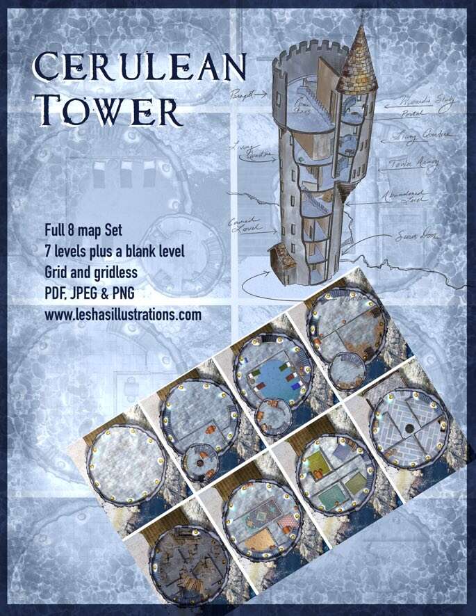 Medieval Tower Battle Map Full Four-Map Set With Roof Maps, 47% OFF