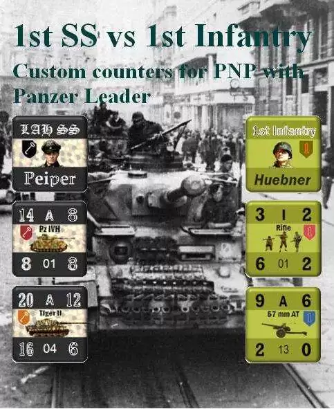 Custom Panzer Leader counters for 1st SS & US 1st Infantry - Homeland ...