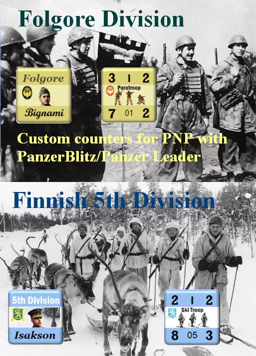 Custom PanzerBlitz/Panzer Leader counters for Finnish 5th Division ...