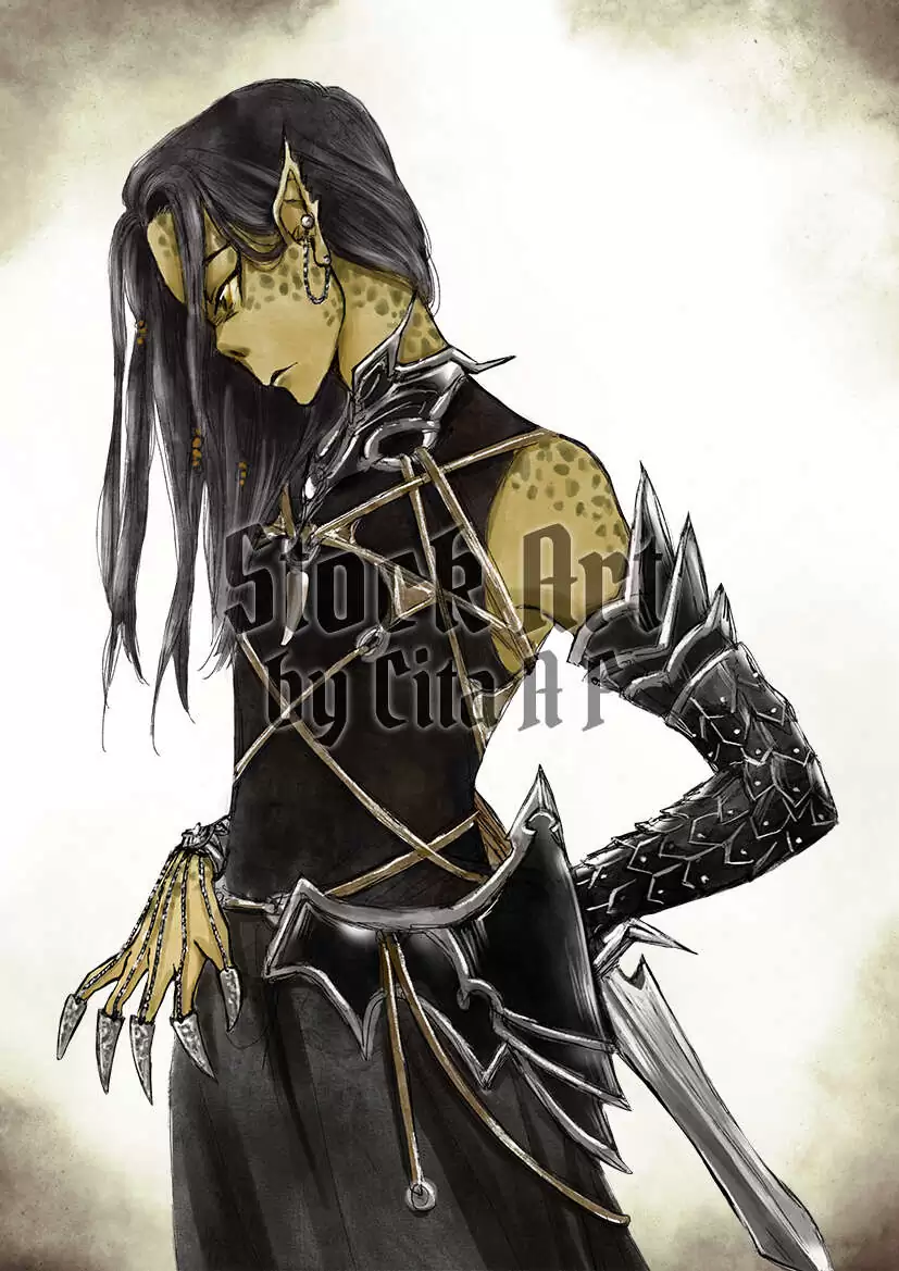Character Stock Art: Githyanki with Short Sword - Cita A F | Stock Art ...