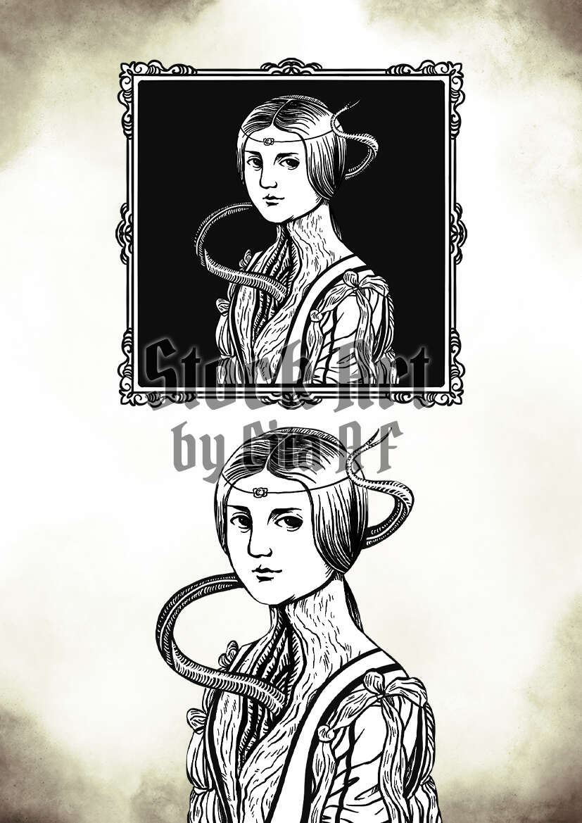 Character Stock Art: Lady of Horror - Cita A F | Stock Art | DriveThruRPG