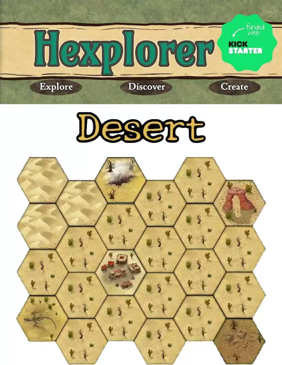 Hexplorer: Digital Hex Expansion - Desert Biome - Headless Hydra Press ...