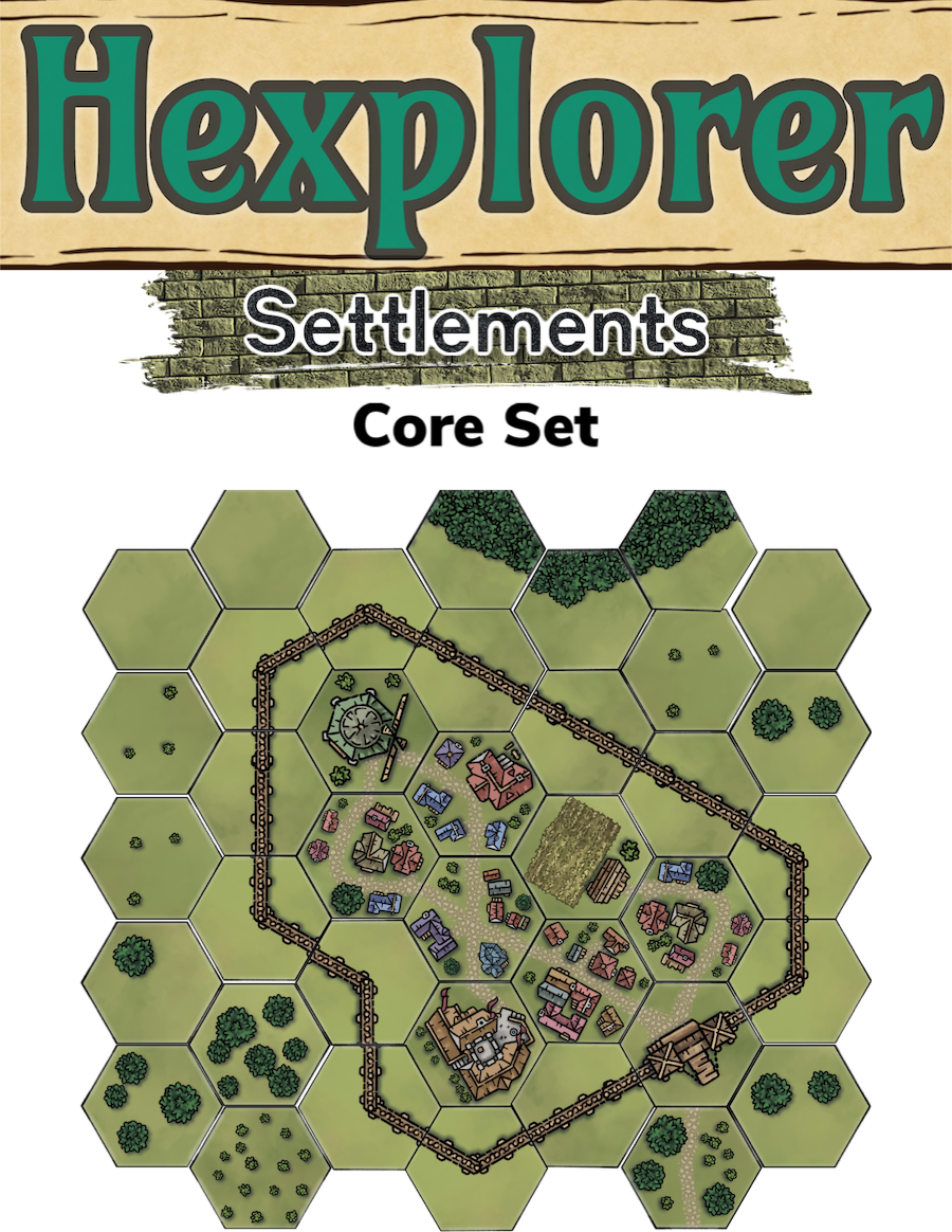 Hexplorer Settlements: Core Set - Headless Hydra Press | DriveThruRPG
