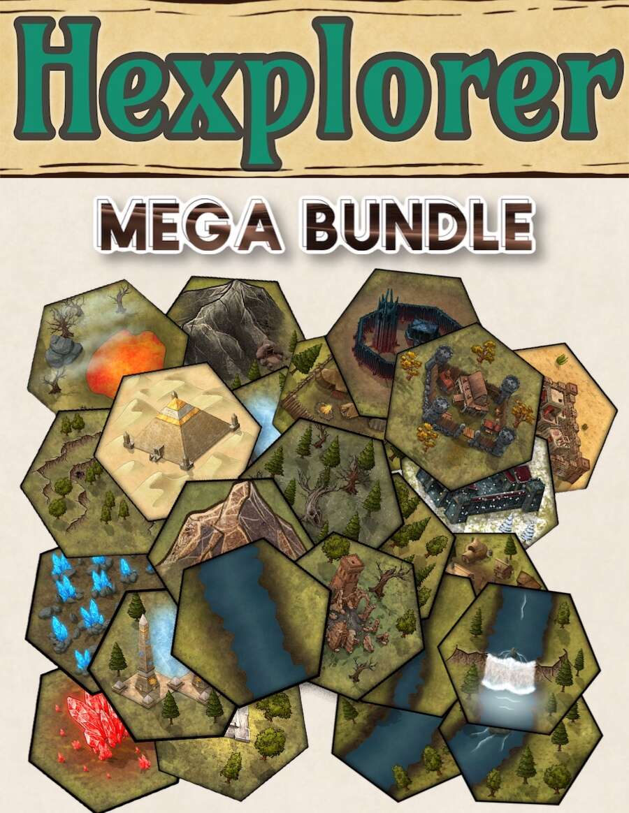 Hexplorer Map Tile Bundle [BUNDLE] - Headless Hydra Press | DriveThruRPG