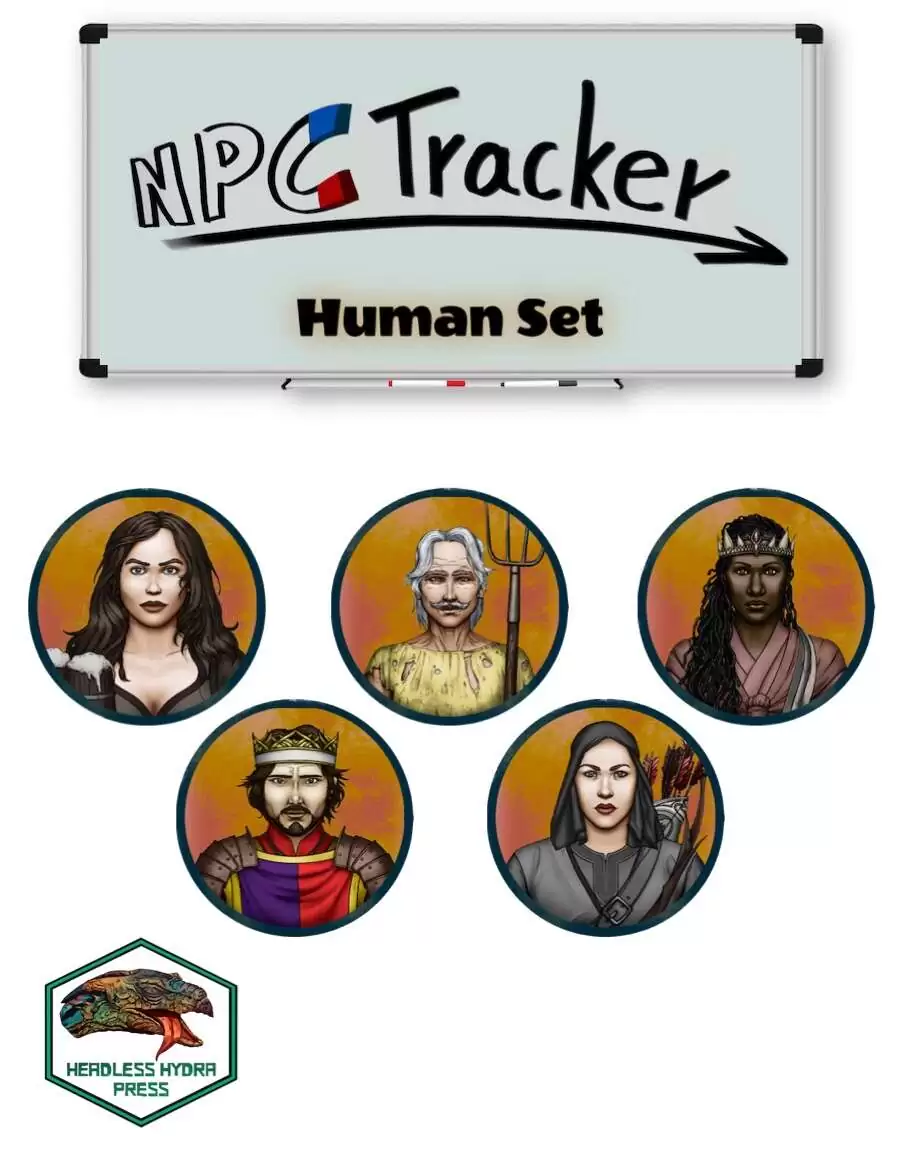 NPC Tracker: Human Set (40 VTT Tokens) - Headless Hydra Press ...