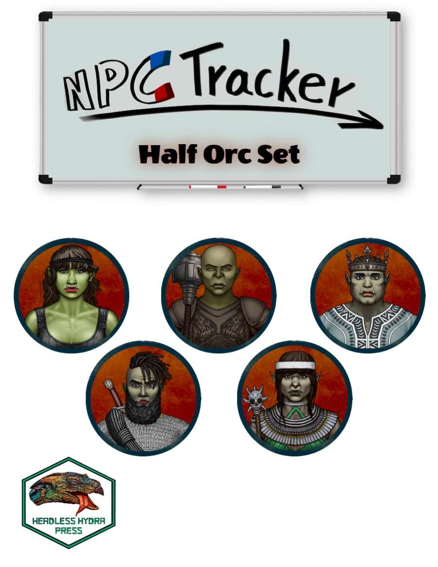 NPC Tracker: Half Orc Set (40 VTT Tokens) - Headless Hydra Press ...