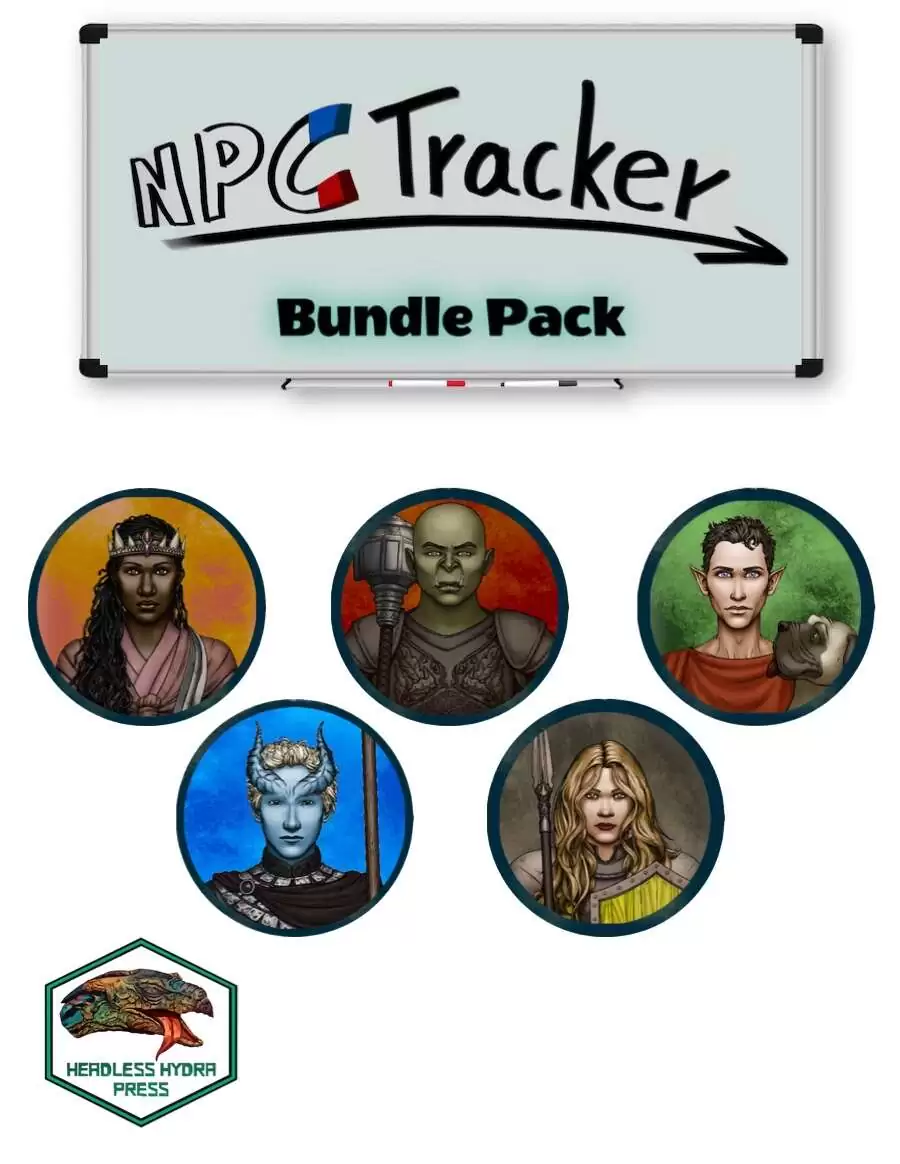 NPC Tracker: Bundle Pack (210 VTT Tokens) [BUNDLE] - Headless Hydra ...
