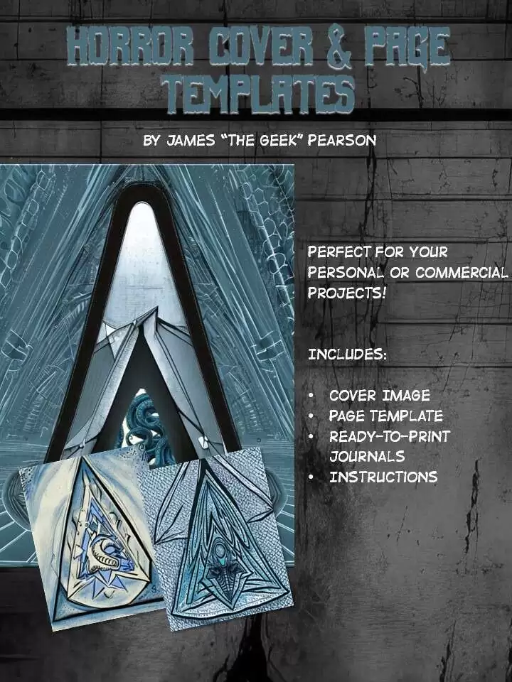 Cult of Triangles and Tentacles - Cover and Page Template and Journals ...