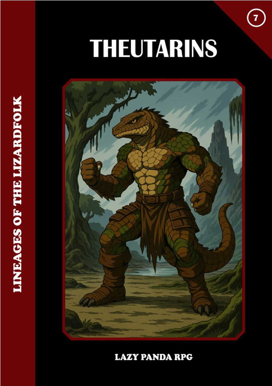 Lizardfolk Lineages_Volume 07_Theutarins - Lazy Panda RPG | Lizardfolk Lineages | DriveThruRPG