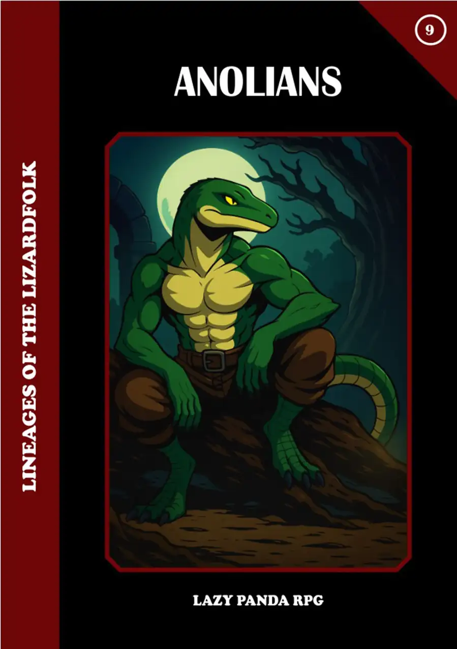 Lizardfolk Lineages_Volume 09_Anolians - Lazy Panda RPG | Lizardfolk Lineages | DriveThruRPG