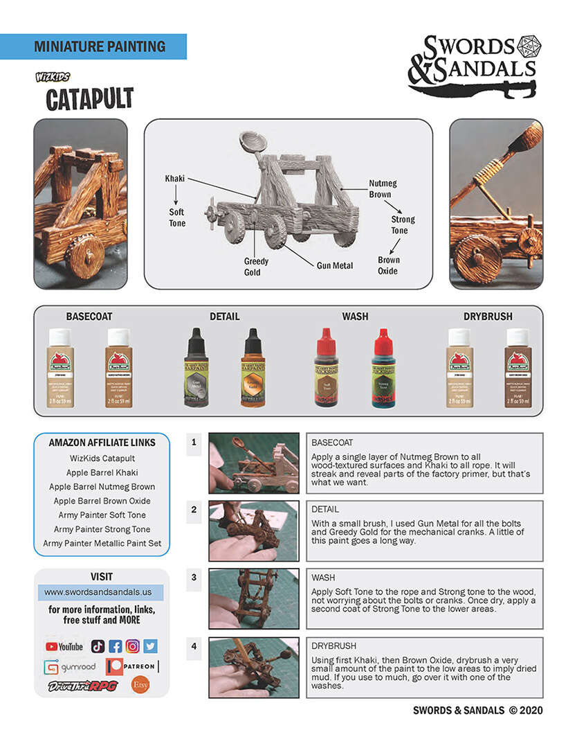 Painting Guide - Catapult - Swords & Sandals | Swords & Sandals ...