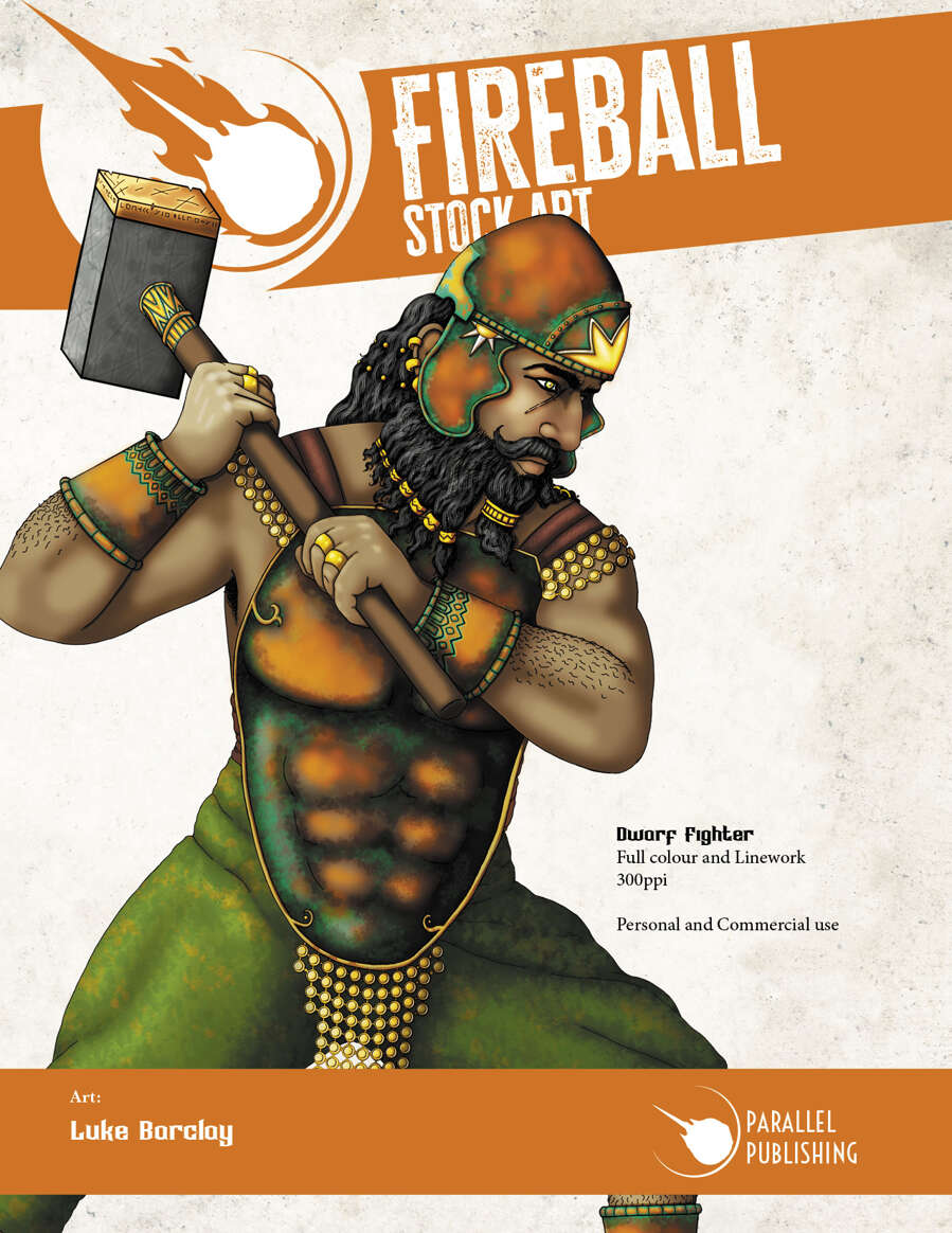 Dwarf Fighter Stock Art - Parallel Publishing | Fireball Stock Art ...