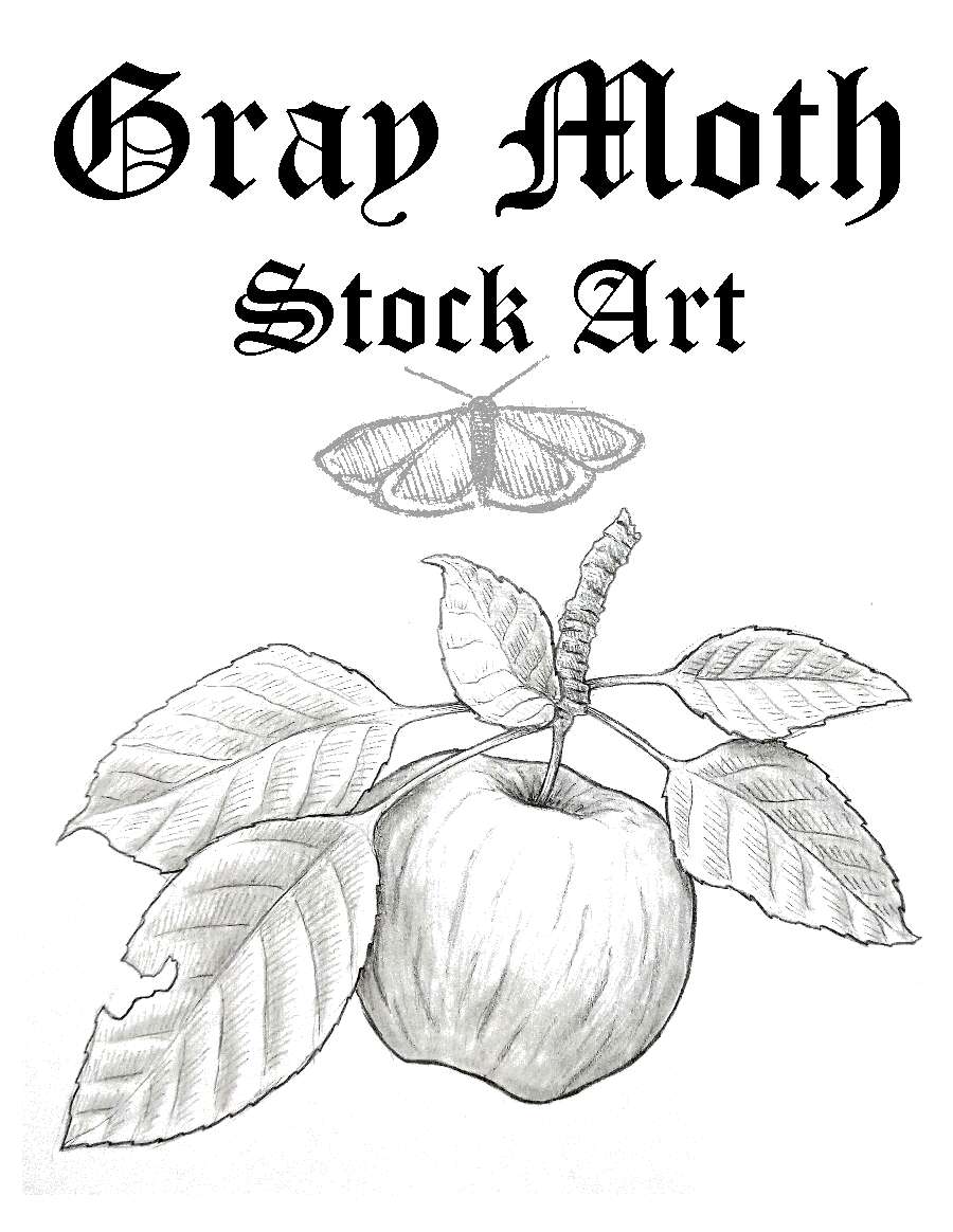 Apple - RPG Stock Art - Gray Moth | DriveThruRPG