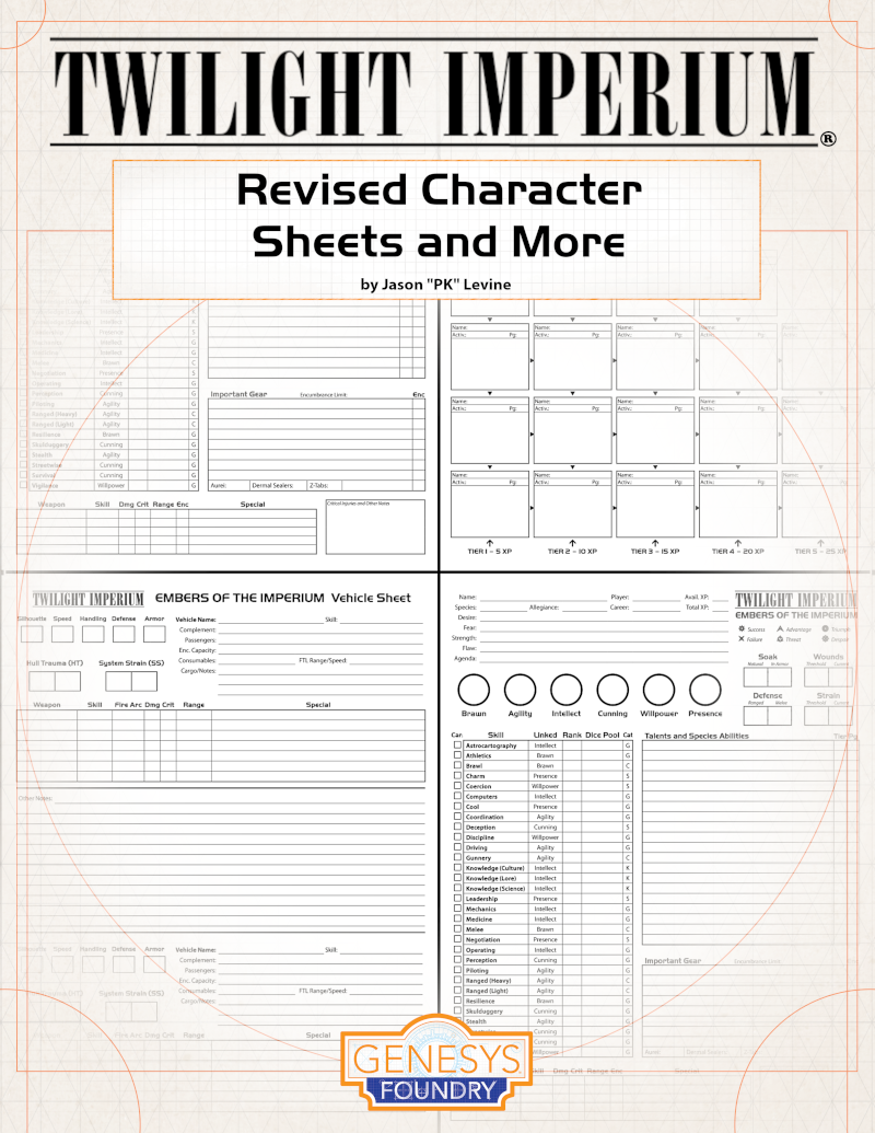 Twilight Imperium: Revised Character Sheets and More - EDGE Studio ...