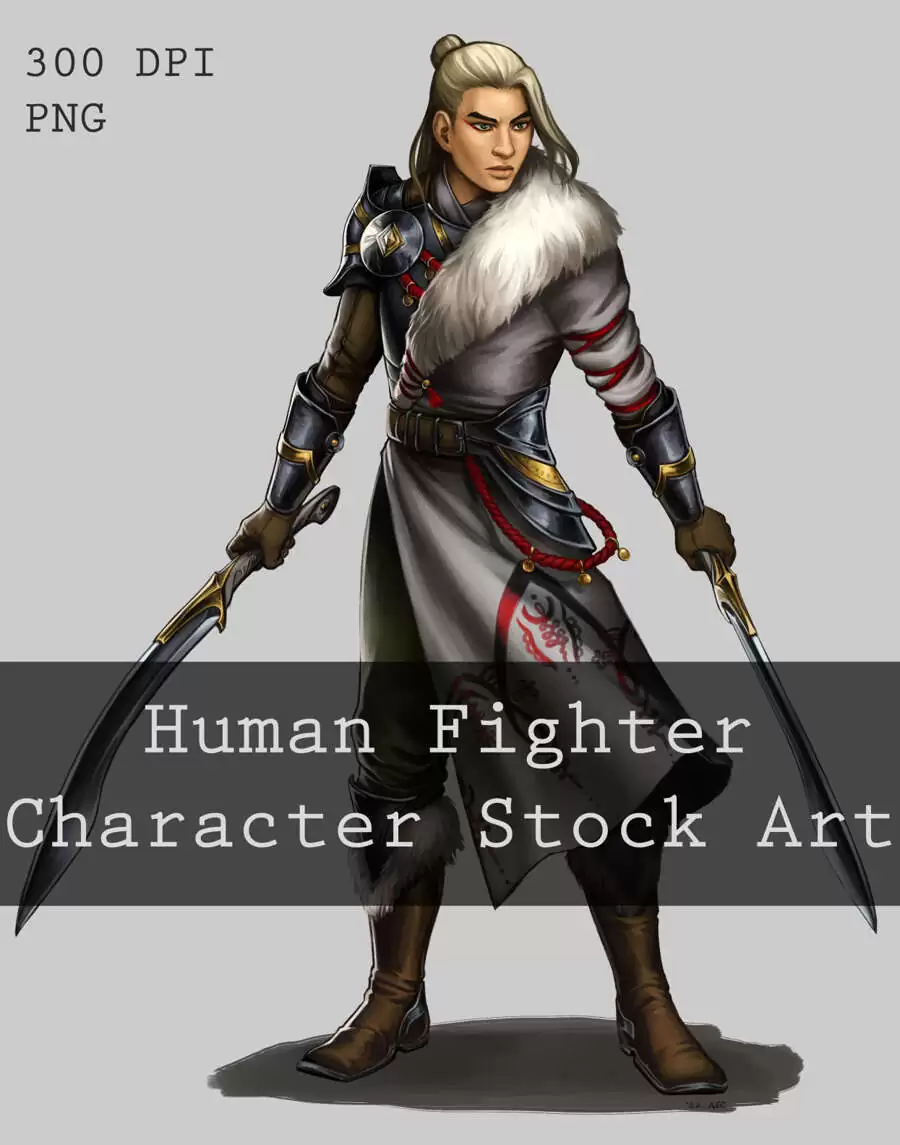 Human Fighter Stock Art - A.E. Coggon | DriveThruRPG