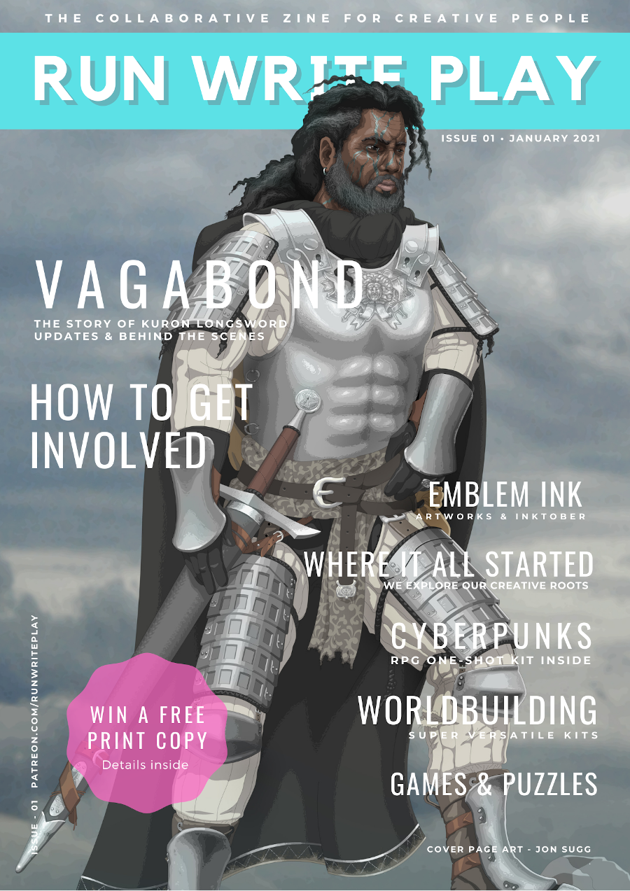 RUN WRITE PLAY - Zine Issue #01 - RunWritePlay (Kiel Adam) | DriveThruRPG