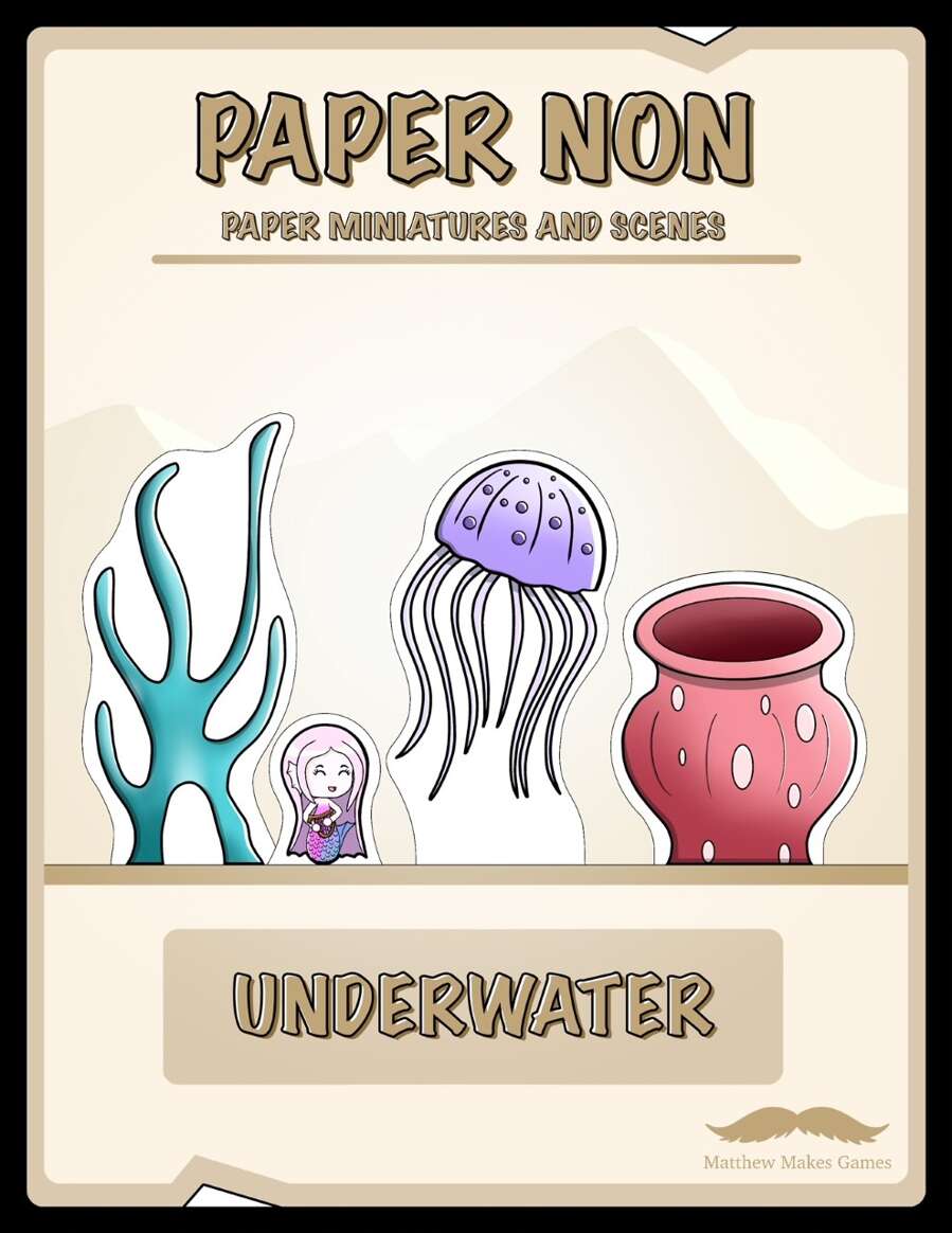 Underwater Paper Kit - Matthew Makes Games | DriveThruRPG