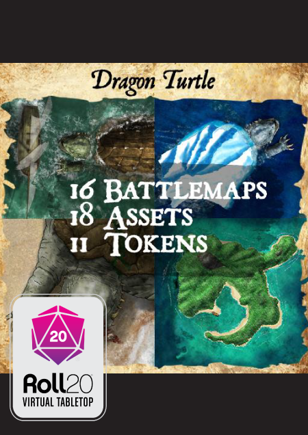 Dragon Turtle Map & Assets | Roll20 VTT - Limithron | DriveThruRPG