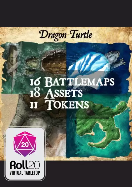 Dragon Turtle Map & Assets | Roll20 VTT - Limithron | DriveThruRPG