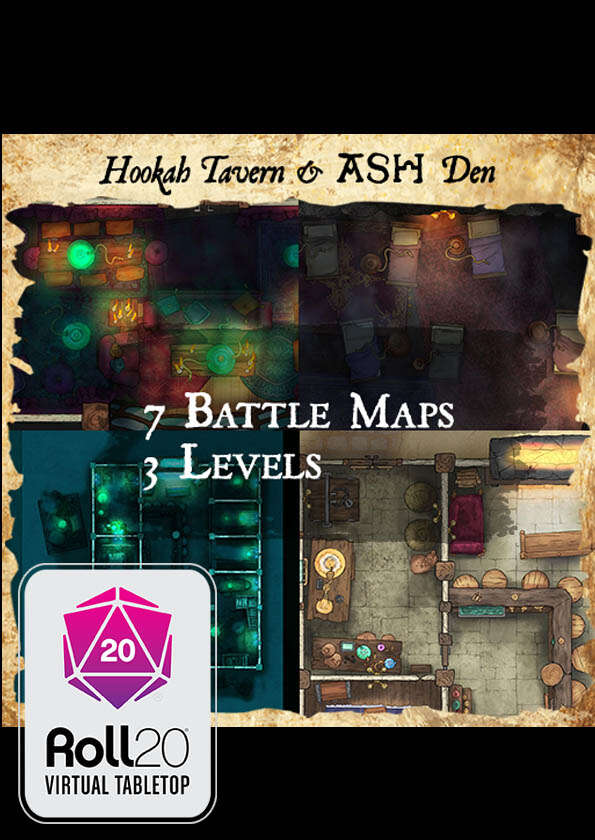 Hookah Den Map & Assets | Roll20 VTT - Limithron | DriveThruRPG